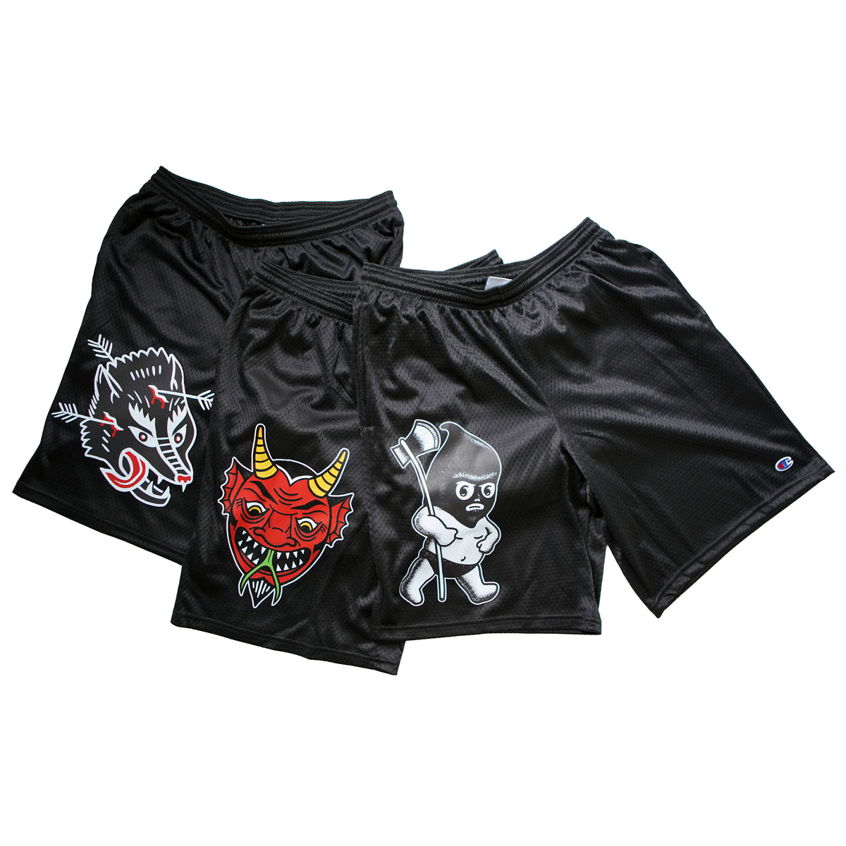 Red Devil Champion Mesh Shorts - Stuntin Goods