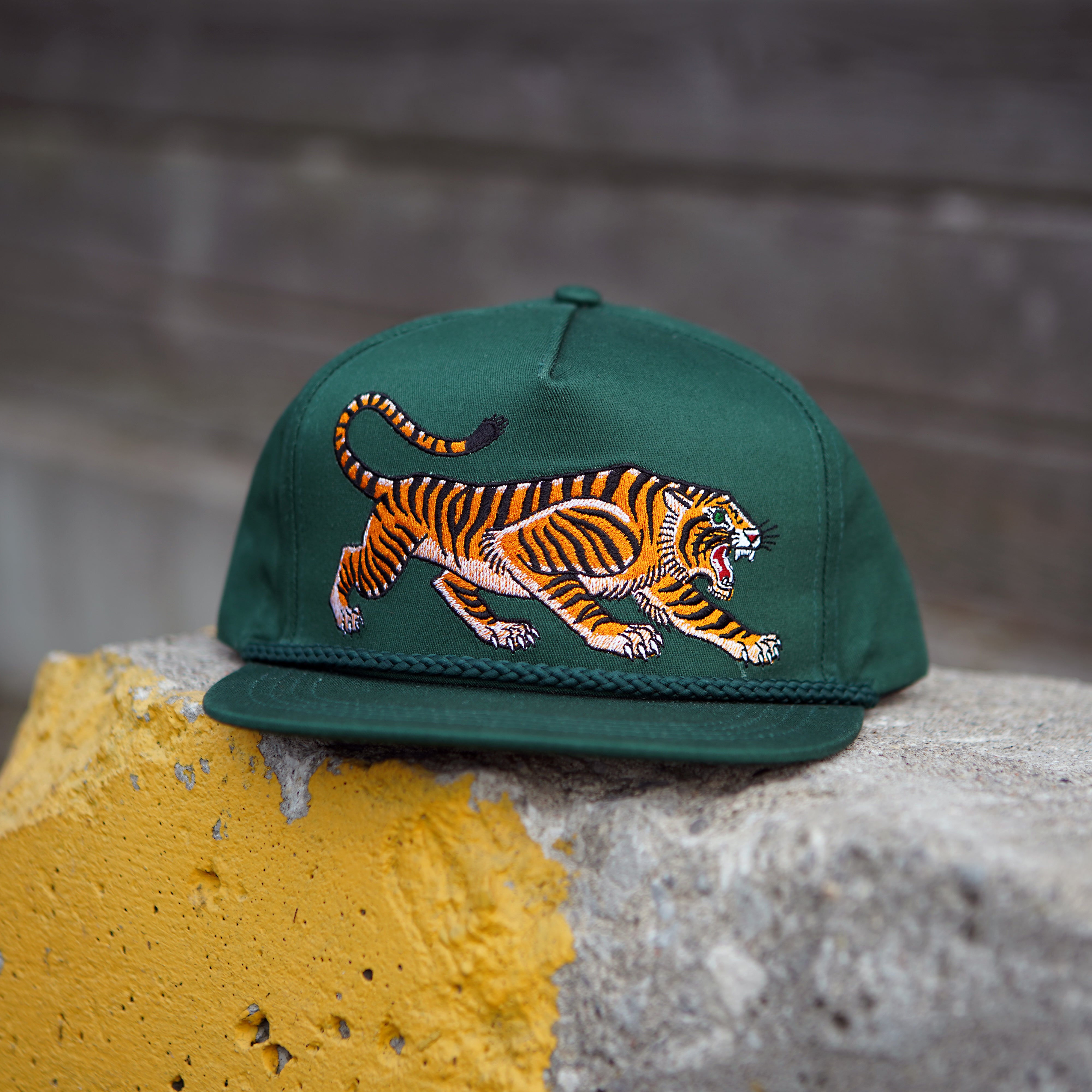 Tiger Structured Snapback Cap with Rope Front - Stuntin Goods