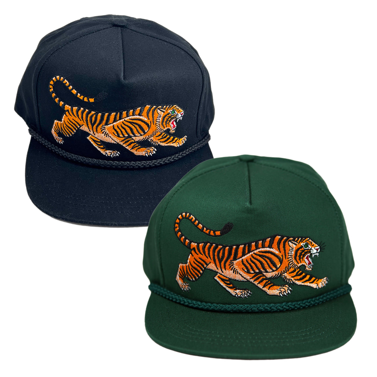 Tiger Structured Snapback Cap with Rope Front - Stuntin Goods