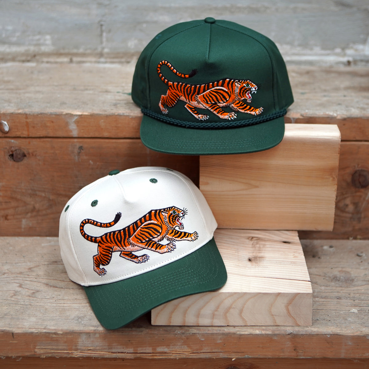 Tiger Structured Snapback Cap with Rope Front - Stuntin Goods