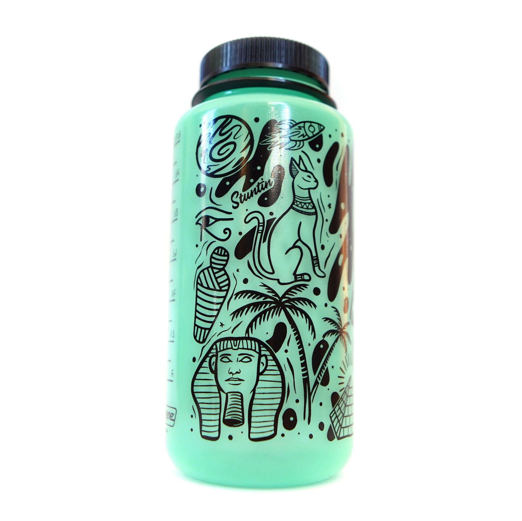Glow in the Dark Alien 32 oz Nalgene Water Bottle - Stuntin HQ