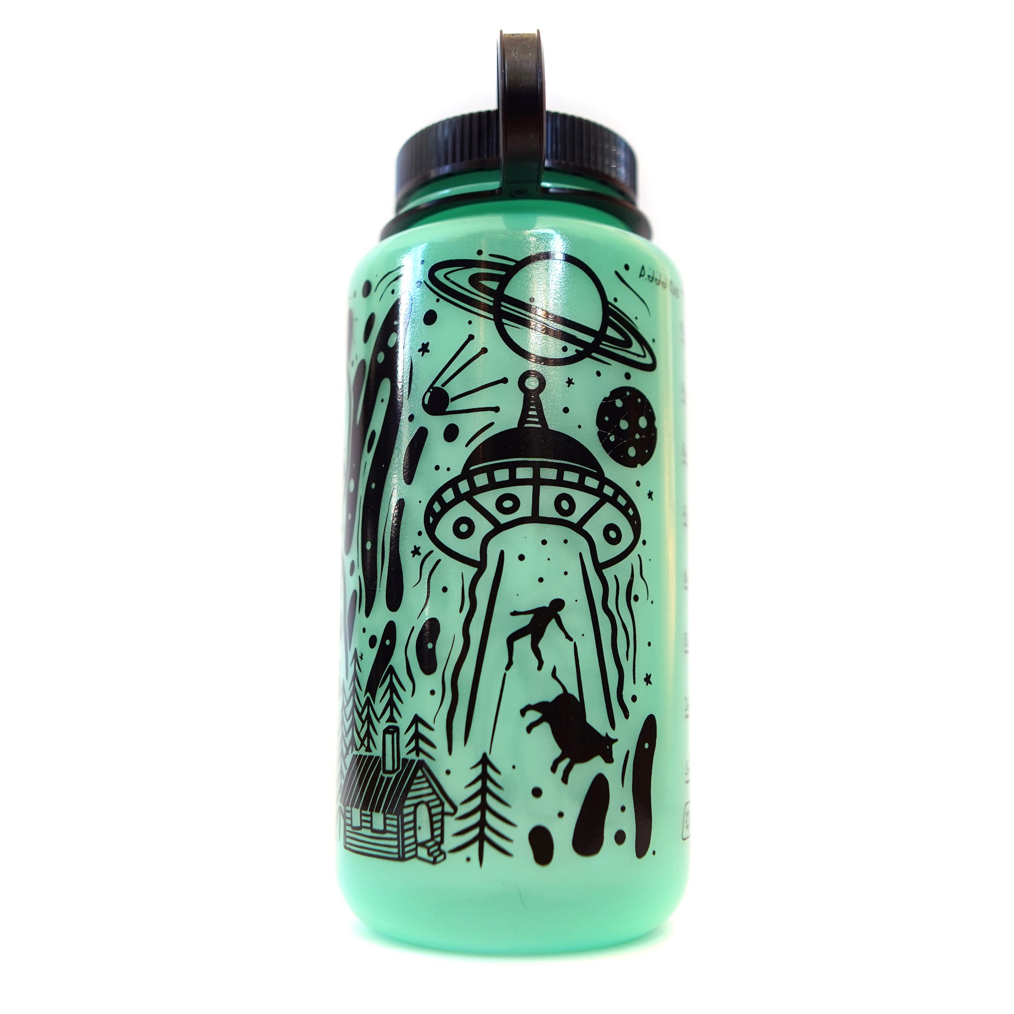 Glow in the Dark Alien 32 oz Nalgene Water Bottle - Stuntin HQ