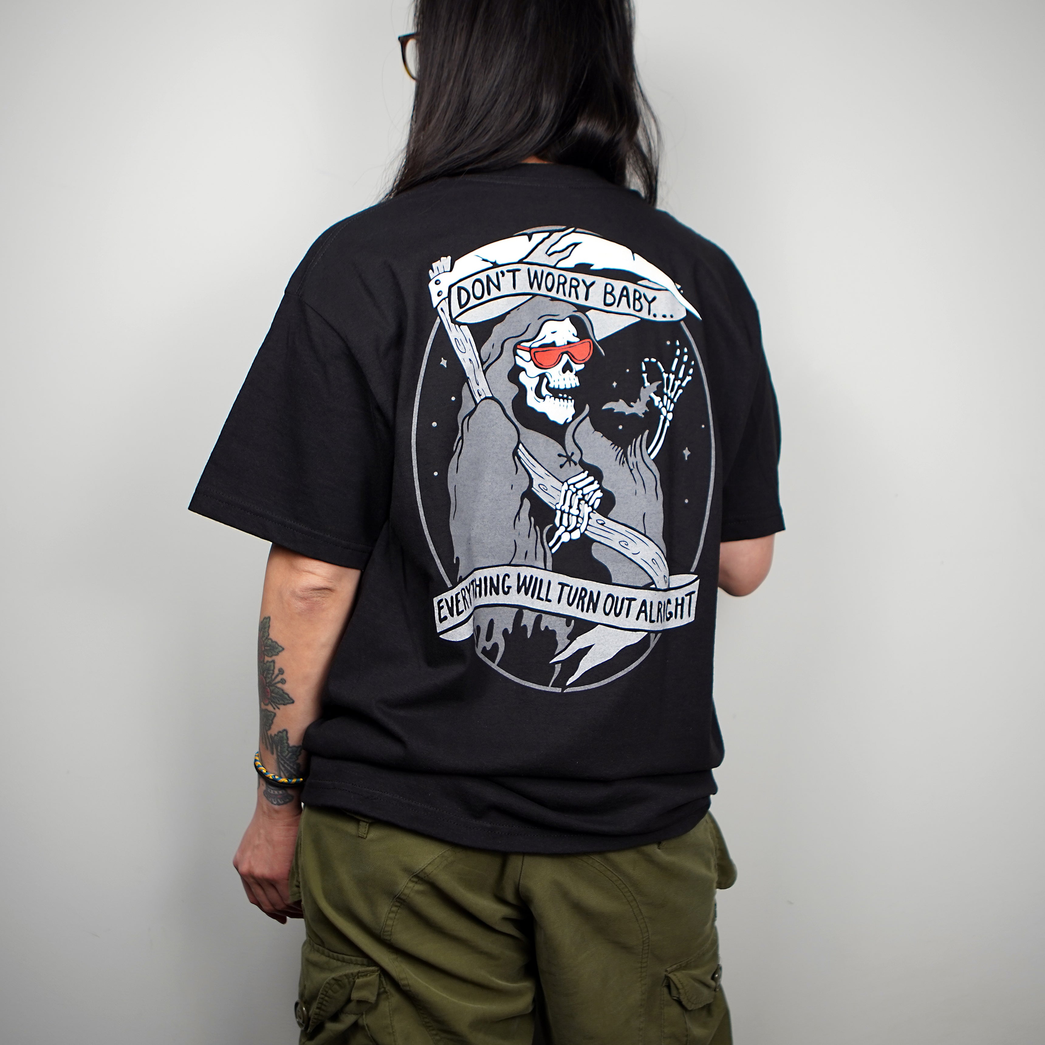 Don't Worry Baby Grim Reaper T-Shirt - Stuntin Goods