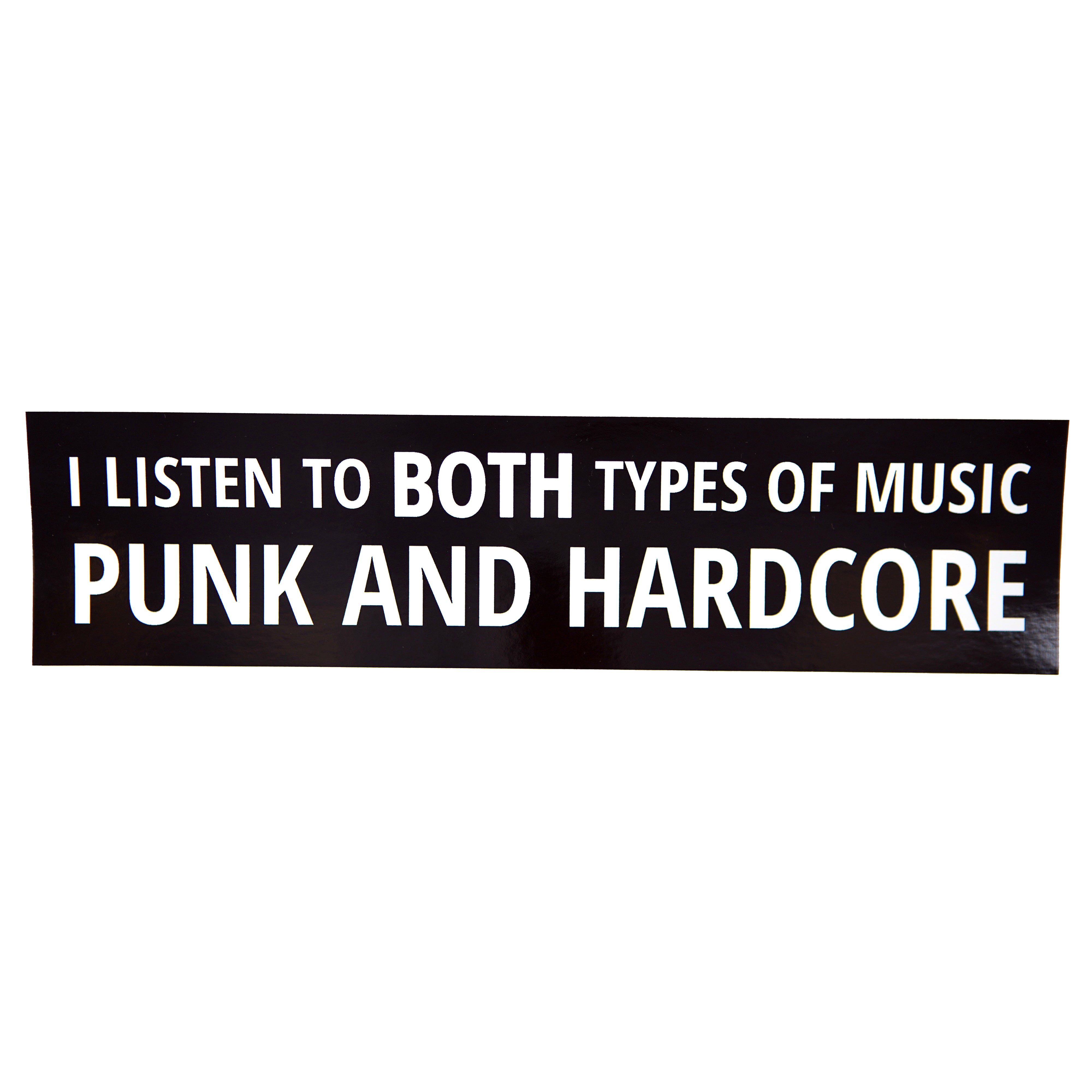 Both Types Of Music Punk and Hardcore Vinyl Bumper Sticker - Stuntin Goods