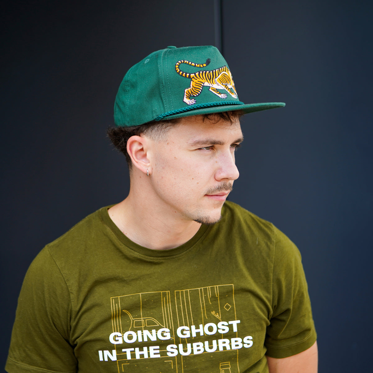 Tiger Structured Snapback Cap with Rope Front - Stuntin Goods