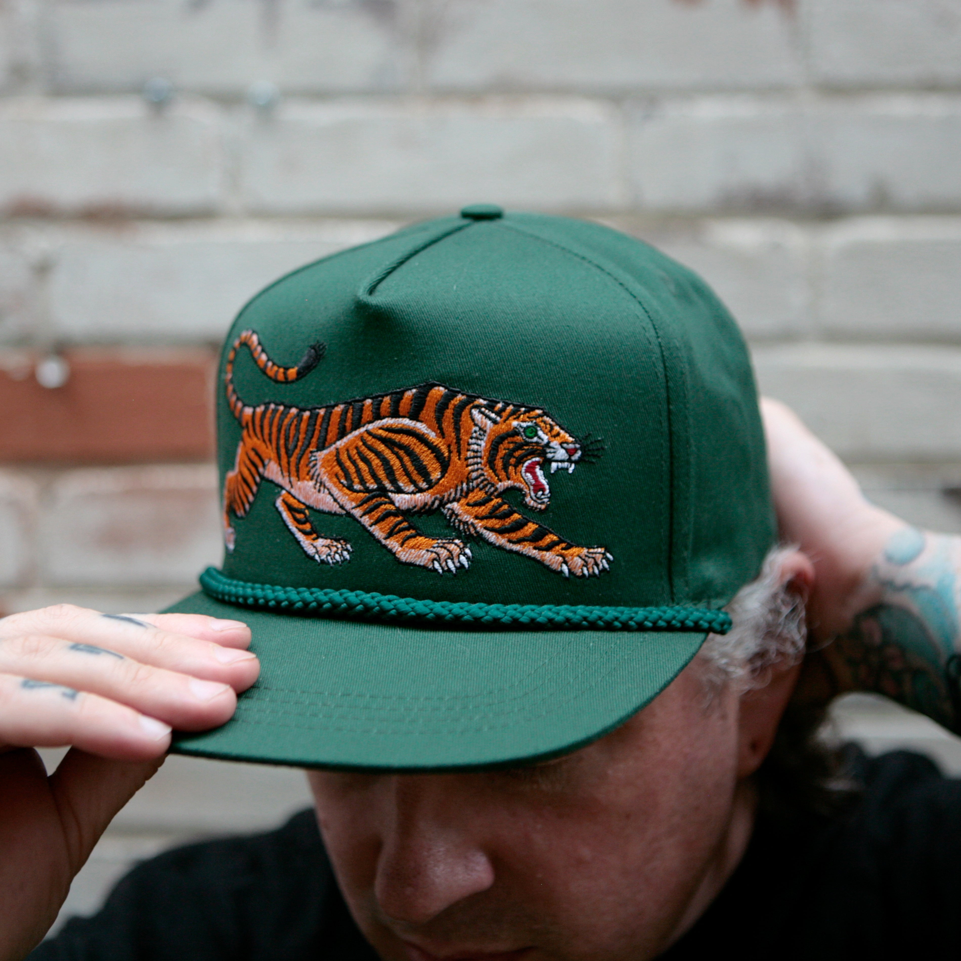 Tiger Structured Snapback Cap with Rope Front - Stuntin Goods