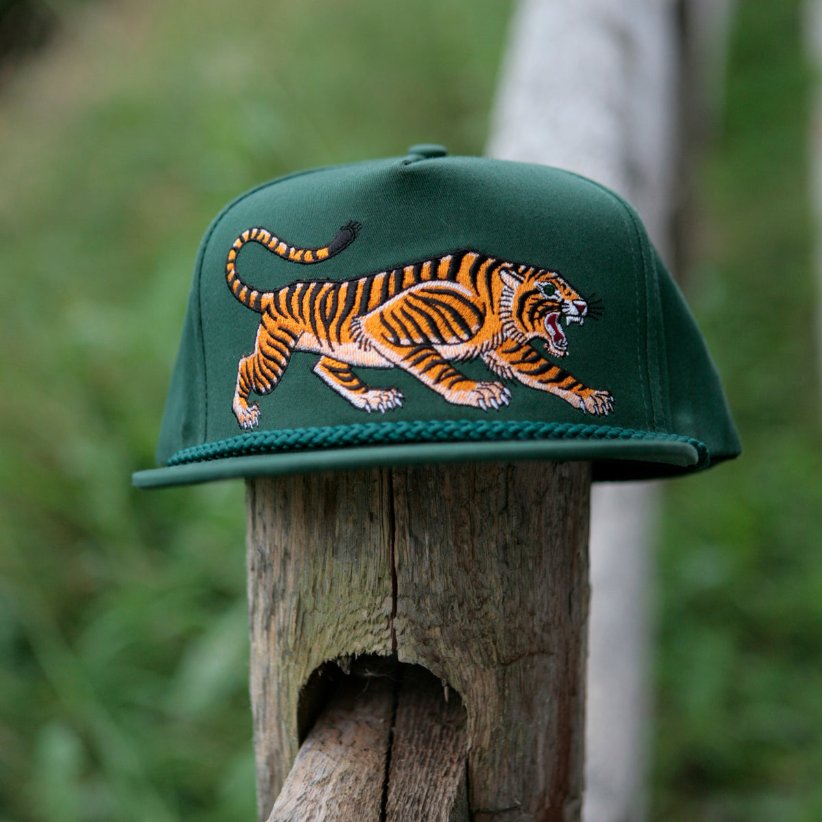 Tiger Structured Snapback Cap with Rope Front - Stuntin Goods