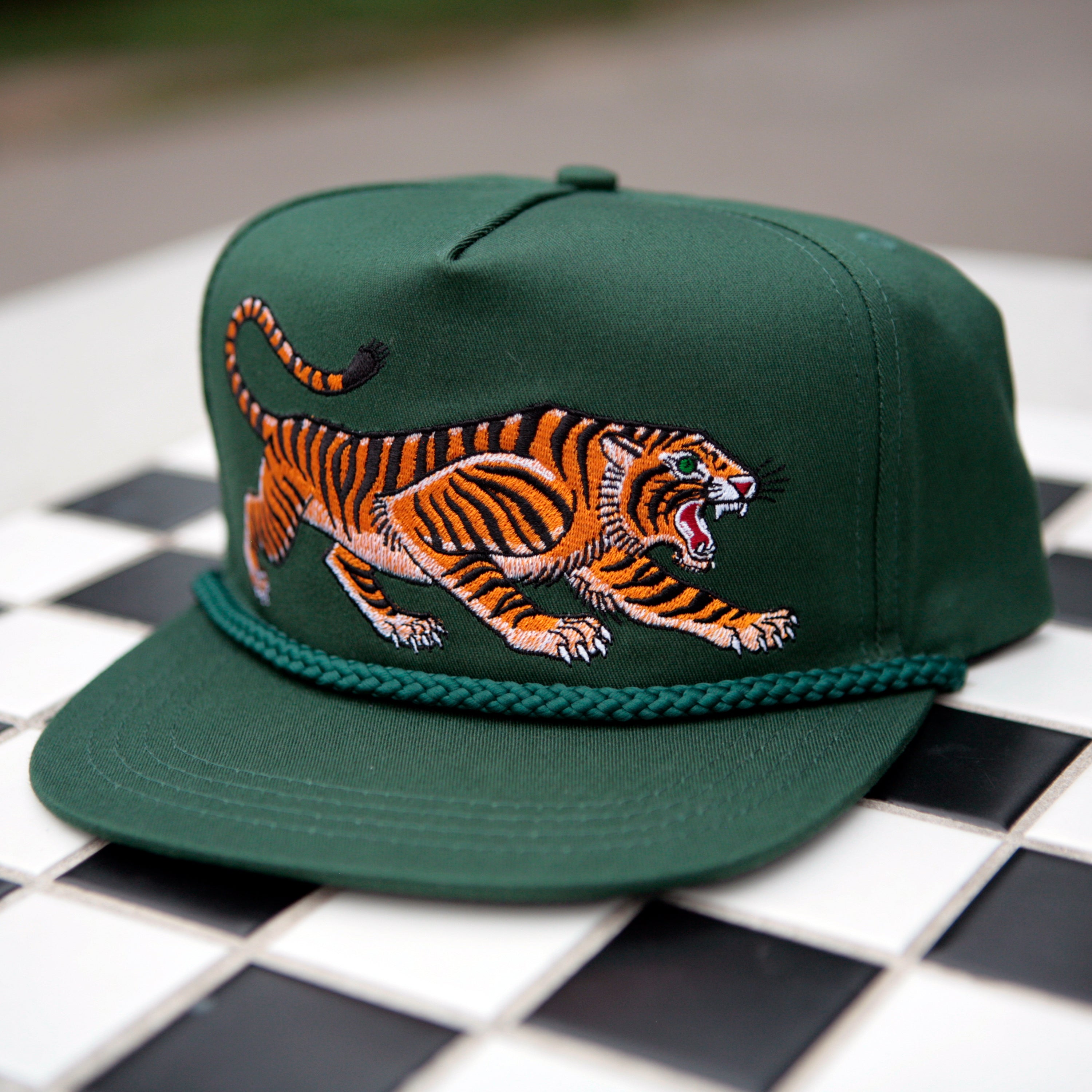 Tiger Structured Snapback Cap with Rope Front - Stuntin Goods